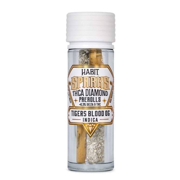Habit | Sparkz Tiger's Blood THCA Diamonds Pre-Rolls - 2 Count ...